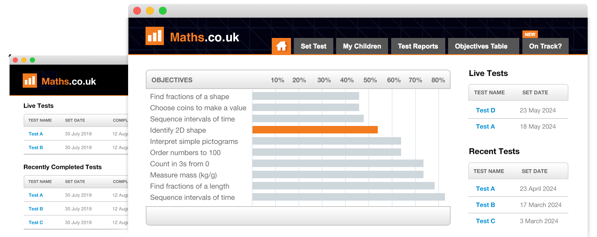 KS1, KS2 Standardised Maths Tests and Primary Maths Assessments Online